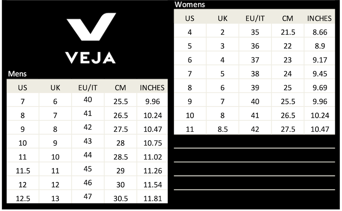 Veja Shoes Size Chart Factory Sale | emergencydentistry.com Veja Shoes Size Chart Factory Sale | emergencydentistry.com